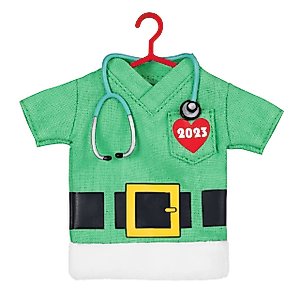 Hallmark Keepsake Christmas Ornament 2023, The Gift of Caring, Fabric Scrubs Ornament, Gifts for Doctors, Nurses