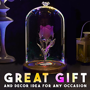 Smoking Gun Accessory LED lights Glass Dome 9" x 5.7" Lid Wooden Base - Glass Smoke infuser Cover Lid for Cocktail Smoker - Dome for Cold Smoke, Smoking Cloche for Drinks