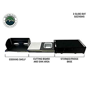 Overland Vehicle Systems OVS Camp Cargo Box Kitchen with Slide Out Sink, Cooking Shelf and Work Station