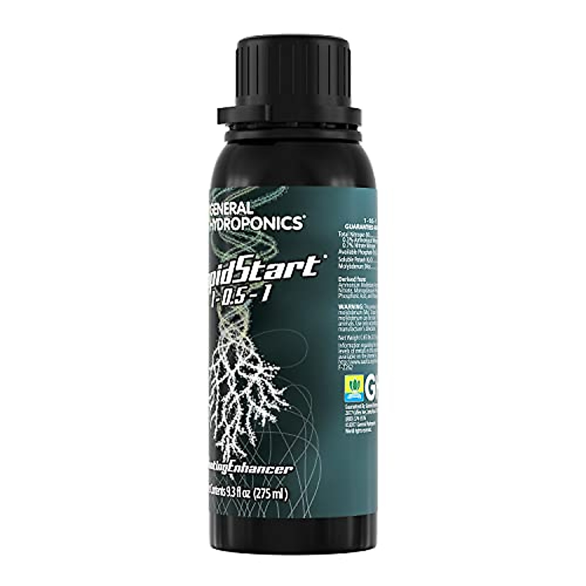 General Hydroponics RapidStart, Plant Food, 1-0.5-1, 275 mL.