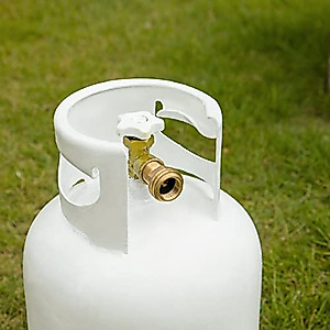 SHINESTAR 12FT Propane Tank Extension Hose with Gauge, Comes with A POL to QCC1 Propane Tank Adapter, Fits for RV, Gas Grill, Propane Stove and More