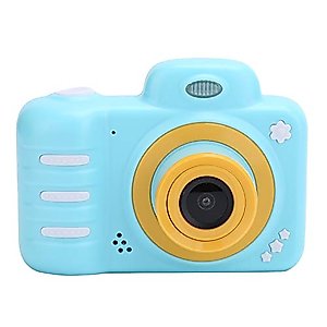 Children Video Record Camera, Dual Lens 2.4in 1080P Kid Camera Toys, Support Continuous Shooting, Time Lapse Photography, Gift for Children on Children's Day, Birthday, Christmas (Blue)