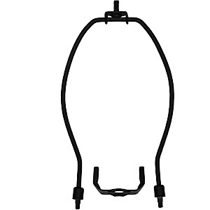 Creative Hobbies Floor Lamp Making Kit - Repair or Rewire Lamps with All Premium Essential Parts, 10 Inch Harp and Extra Long 12 Foot Cord Included (Black)