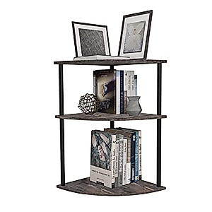 JOIN IRON Desktop Corner Stand, 3 Level Corner Storage Organizer, for Small Spaces, Home Office, Kitchen, Bathroom, 11.8 "L x 11.8" W x 19.2 "H