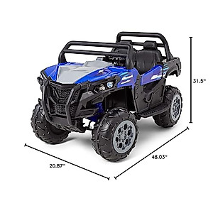Kid Trax UTV Toddler/Kids Electric Ride On Toy, 12 Volt, 3-7 yrs Old, Max Weight 110 lbs, Single or Double Riders, Blue
