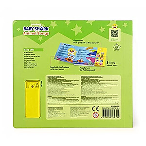 Baby Shark Animal Songs 10 Button Sound Book | Learning & Education Toys | Interactive Books for Toddlers 1-3 | Gifts for Boys & Girls