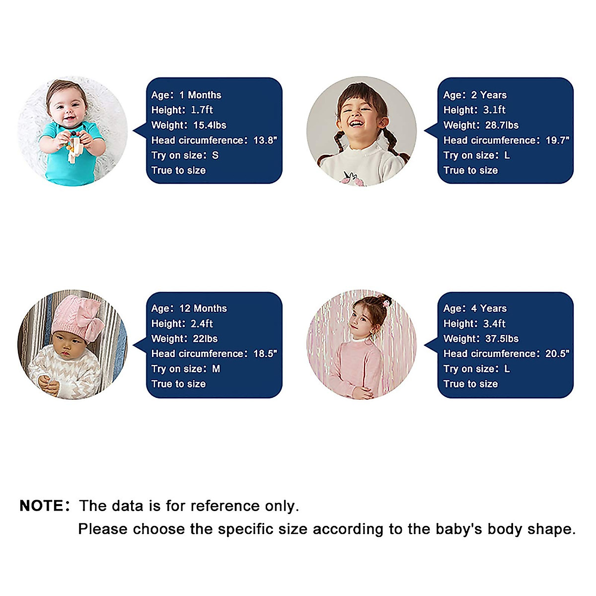 Baby Girl Winter Hat Cute Bow Baby Beanie Warm Knitted Hats for Infant Toddler Girls (White, S)