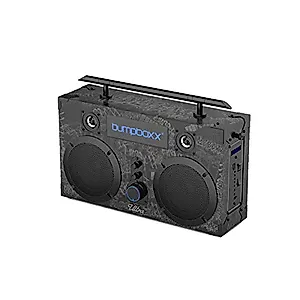 Bumpboxx Bluetooth Boombox Ultra Black Graffiti BBG | Retro Boombox with Bluetooth Speaker | Rechargeable Bluetooth Speaker