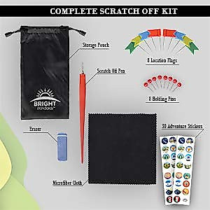 Scratch Off Map of United States + ALL 63 US National Parks Scratch Off Poster, 85 USA Landmarks, Travel Map Kit, 50 State Photo Wall Adventure Maps, Journal Gifts for Travelers by Bright Standards