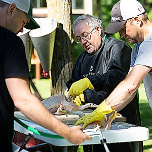 Yardbird Butchering Apron, Durable Waterproof Material, Full Length Sleeves, Elastic Cuffs, Two Adjustable Straps, Easy to Clean, One Size Fits Most, 373120010410,Black