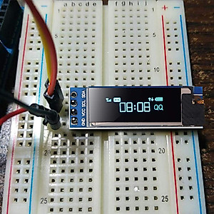 DORHEA 10PCS 0.91'' 12832 IIC I2C OLED Display Module 0.91inch I2C 128x32 SSD1306 LCD Display Module Blue I2C OLED Screen Driver DC 3.3V/5V with 4 Pin Headers