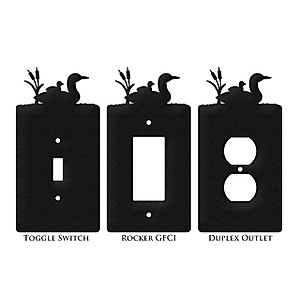 SWEN Products Loon Wall Plate Cover (Single Switch, Black)