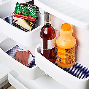 DII Fridge & Shelf Liner Collection Non-Adhesive, Cut to fit, Machine Washable, 12x20, Lattice Aqua Lattice, 2 Piece