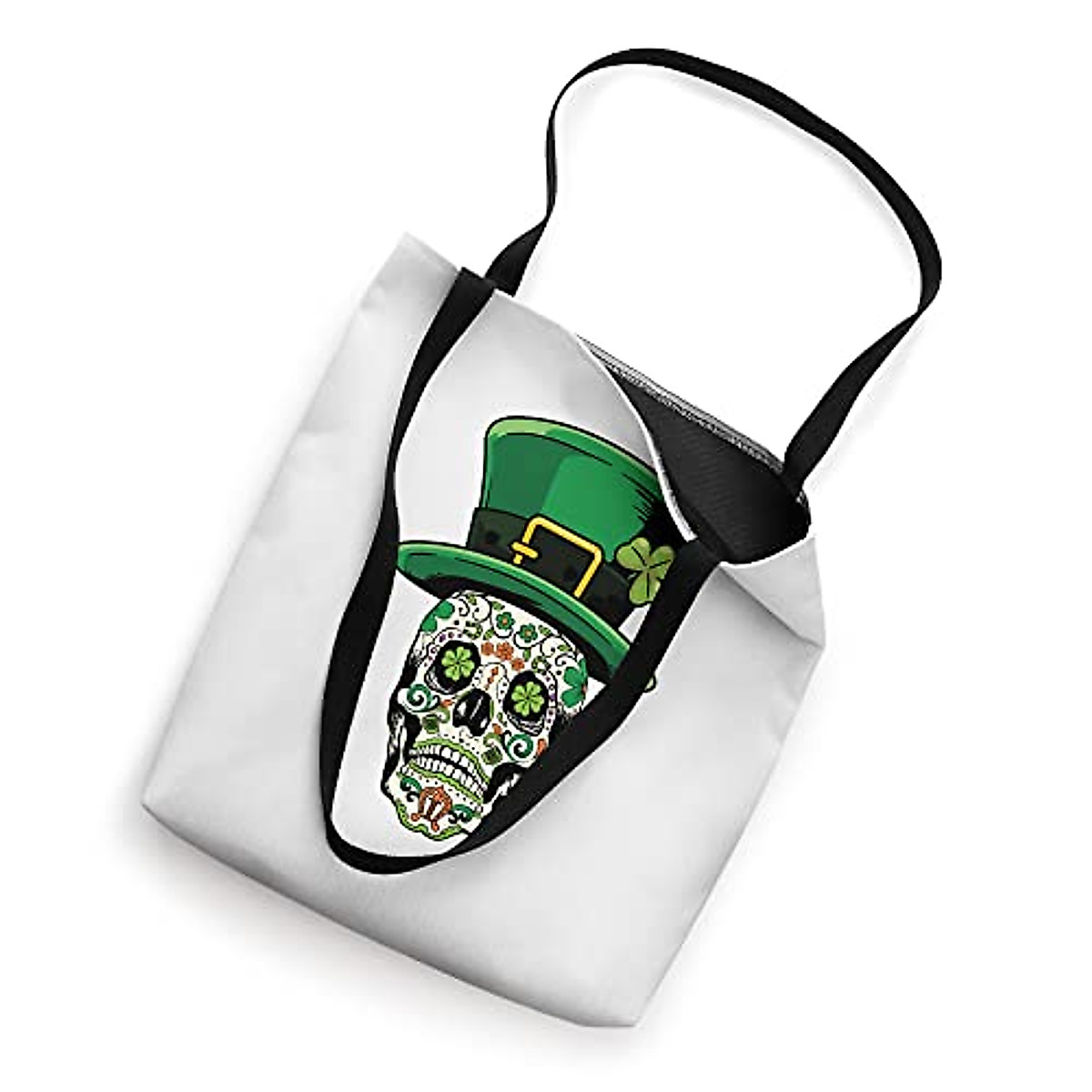 Sugar Skull Saint Patricks Day of Dead Tote Bag