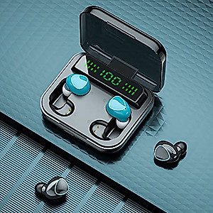 OCUhome True Wireless Earbuds, Bluetooth Headphones, 4Pcs M22 Earphone Bluetooth 5.1 Noise Reduction Mini Wireless Earpieces for Phone Black