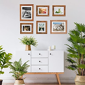 Fzyonghe 11x14 Picture Frame Display Pictures with Mat 8.5x11 or 11x14 Without Mat,Vertical or Horizontal for Wall or Tabletop Display