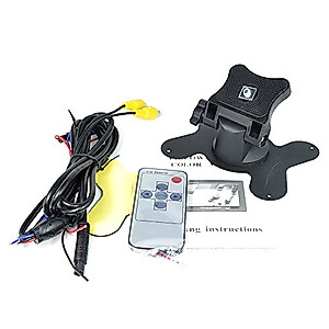Kasionvi 7 Inch Tft-LCD Car Monitor 2 Video Input Car Rearview Headrest Monitor DVD VCR Monitor with Remote and Stand & Support Rotating The Screen 800480rgb 8pin Connect