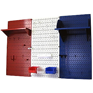 Wall Control Patriot Pegboard Organizer American Made 4ft Metal Pegboard Tool Storage Kit Made in The USA