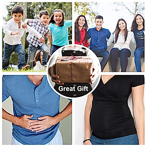 WHIPPY 4 Pieces No Buckle Stretch Women Belt for Jeans Pants, Buckle Free Comfortable Invisible Elastic Belts (Black Khaki Blue Brown, Fit Pants Size 32-48 Inches)