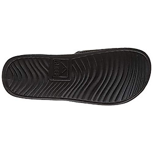 Reef Men's Sandals, Reef One Slide, Black, 7
