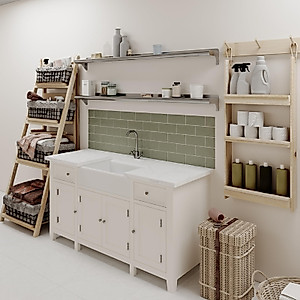 AmGood 6" X 60" Stainless Steel Wall Shelf | Metal Shelving | Garage, Laundry, Storage, Utility Room | Restaurant, Commercial Kitchen | NSF