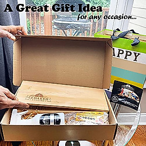 Grilling Planks Set - 8 Natural 100% Cedar Boards, Amazing Cedar Aroma, For Salmon, Shrimp, Fish, Vegetables, Apple Chips For Smoking, Cocktail Drinks, & Non-BPA Spray Bottle, Gift Set For BBQ Master