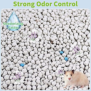 BNOSDM Small Animal Potty Training Litter 5.5lb Critter Litter for Hamster Bunny Bedding Odor Control Rabbit Litter Pellets for Guinea Pigs Rats Dwarf Hamsters Gerbils Ferrets Hedgehogs (Lavender)