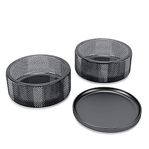 Umbra Tesora Jewelry Organizer, Two-Tier Storage Box with Removable Lid, Smoke