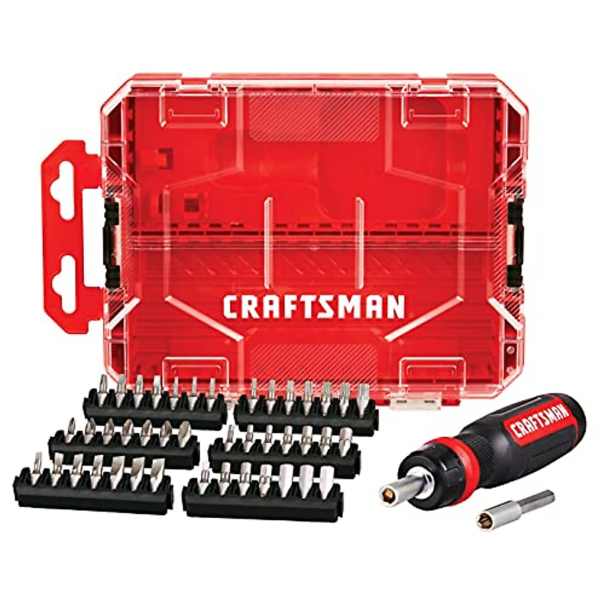 CRAFTSMAN RATCHETING SCREWDRIVER, 44PC (CMHT68017), Red