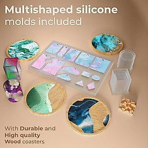 Craft It Up Epoxy Resin Kit for Beginners - Jewerly Making Kit for Kids and Adults - All in One Craft Set with Molds, Charms, Dyes, Dry Flowers & Other - DIY Gift for Girls Boys Childen Adults