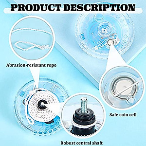 2 Pieces LED Light Up Beginner Toys Responsive Ball Bearing Toys for Birthday Christmas Party Goodie Bag Fillers Classroom Prizes (Tornado Style)