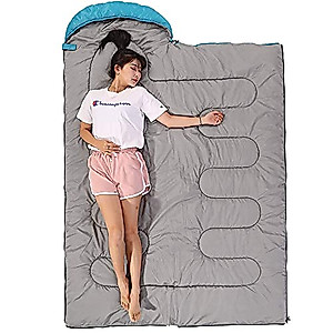 SWTMERRY Sleeping Bag 3 Seasons (Summer, Spring, Fall) Warm & Cool Weather - Lightweight,Waterproof Indoor & Outdoor Use for Camping Hiking, Backpacking and Survival (Sky Blue)