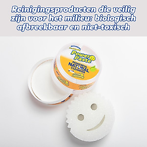 Scrub Daddy Power Paste Bundle - Clay Based Cleaning & Polishing Scrub - Non Toxic Cleaning Paste for Grease, Limescale & More - Includes 1 Scrub Mommy Sponge (2 Pieces)