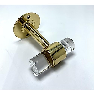 Morco Deco Brass Lucite Robe Hook Handmade Bathroom Kithcen Towel Hook Lucite Brass Coat Hook Hangers Storage Hook (Polished Brass)