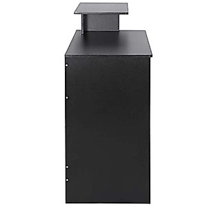 ZenStyle Computer Desk with Shelves 39" Home Office Writing Study Laptop Table Multipurpose Workstation with Keyboard Tray, CPU Storage and Non-Woven Bin, Brown