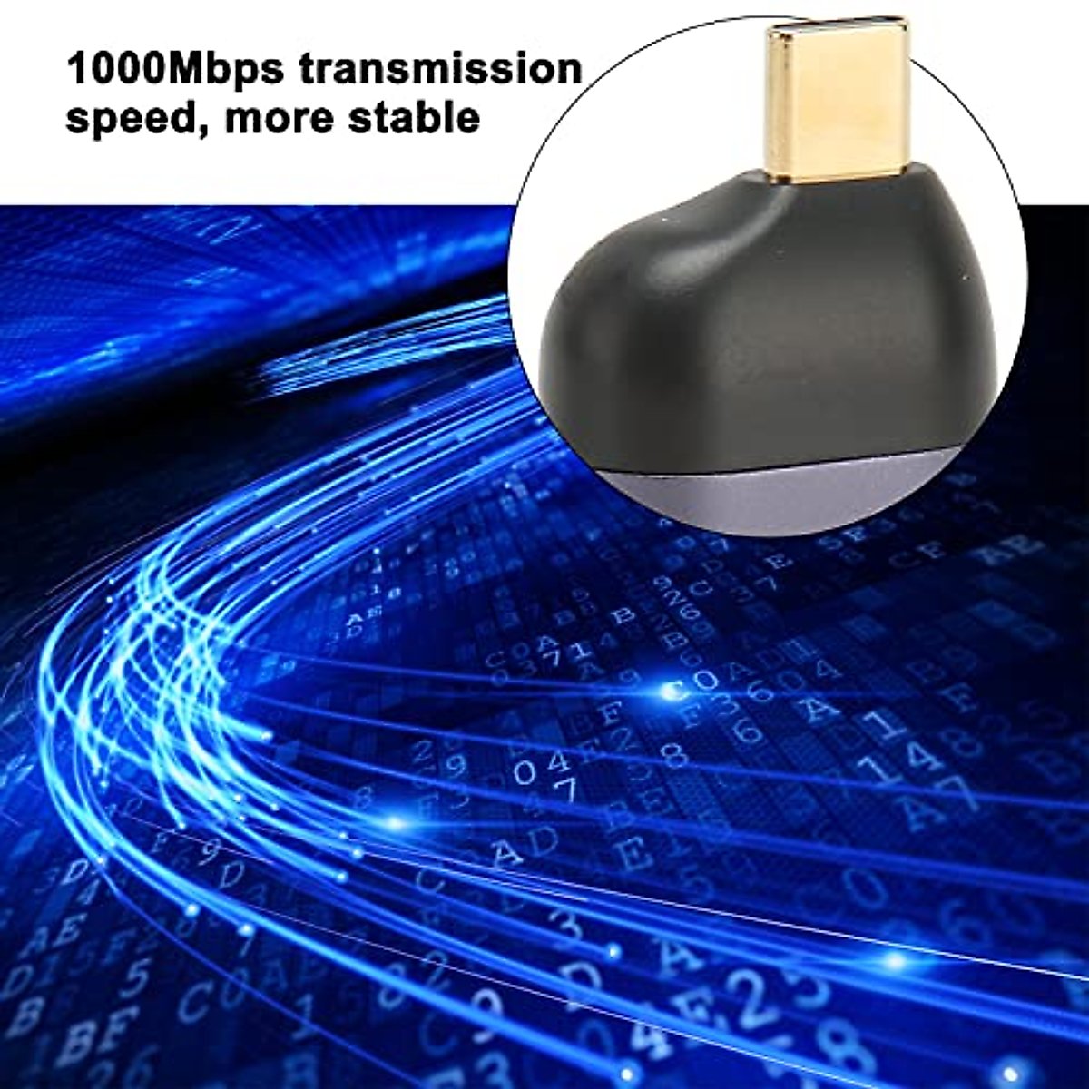 USB C to Ethernet Adapter 1000Mbps, USB C to RJ45 Gigabit Ethernet LAN Network Adapter for Laptops, Fast Transmission