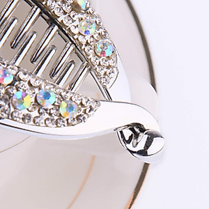 2PCS Crystal Rhinestone Banana Clip Fish Shape Claw Clips Elegant Ponytail Hair Twist Holder for Women Girl Golden Silver