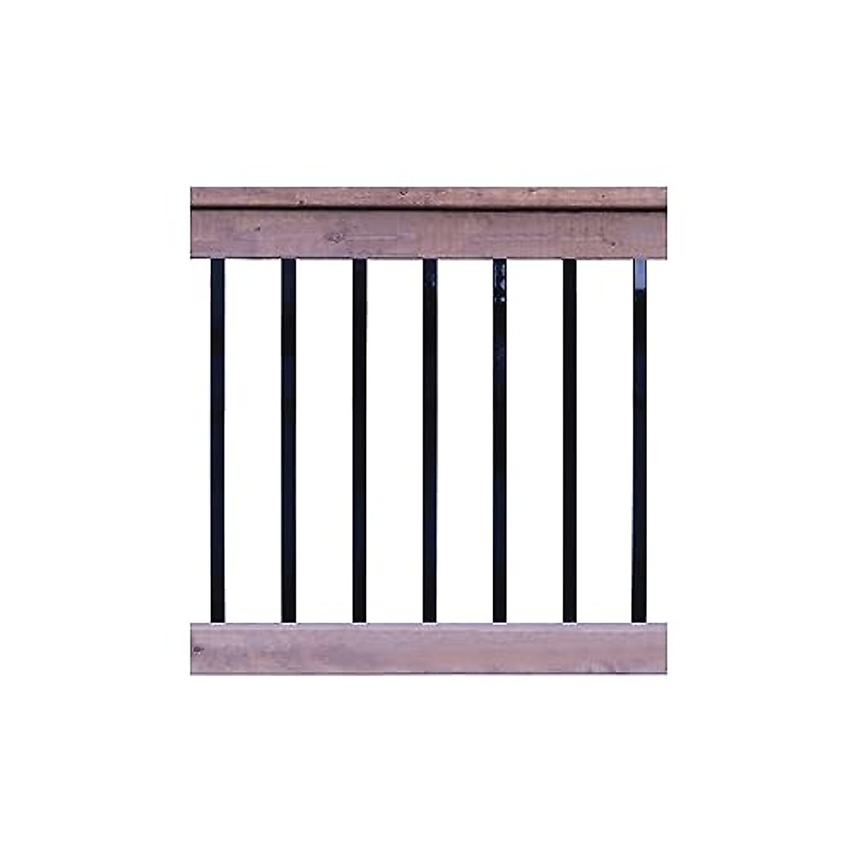 Nuvo Iron RCTB32 10 Pack Baluster, 32" Rectangular Plastic End Caps, Black, 10 Count