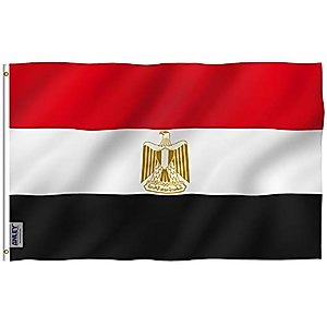 ANLEY Fly Breeze 3x5 Foot Egypt Flag - Vivid Color and Fade Proof - Canvas Header and Double Stitched - Egyptian Flags Polyester with Brass Grommets 3 X 5 Ft
