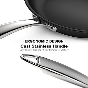 PRANZOELITE Non Stick Pans Skillet set 8&10in, Cooking with Less Oil Health Care, Easy Clean Frying Pan for a better life, Oven Safe, Multistove Multipurpose, Cool Comfort Handle, PFOA PFOS Toxic Free