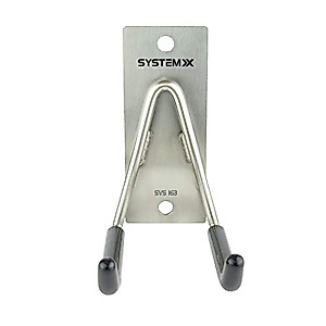 System X SVS 163-3 Stainless Steel Short Double Hook for Pegboard, 3 Inches Long, Pack of 3