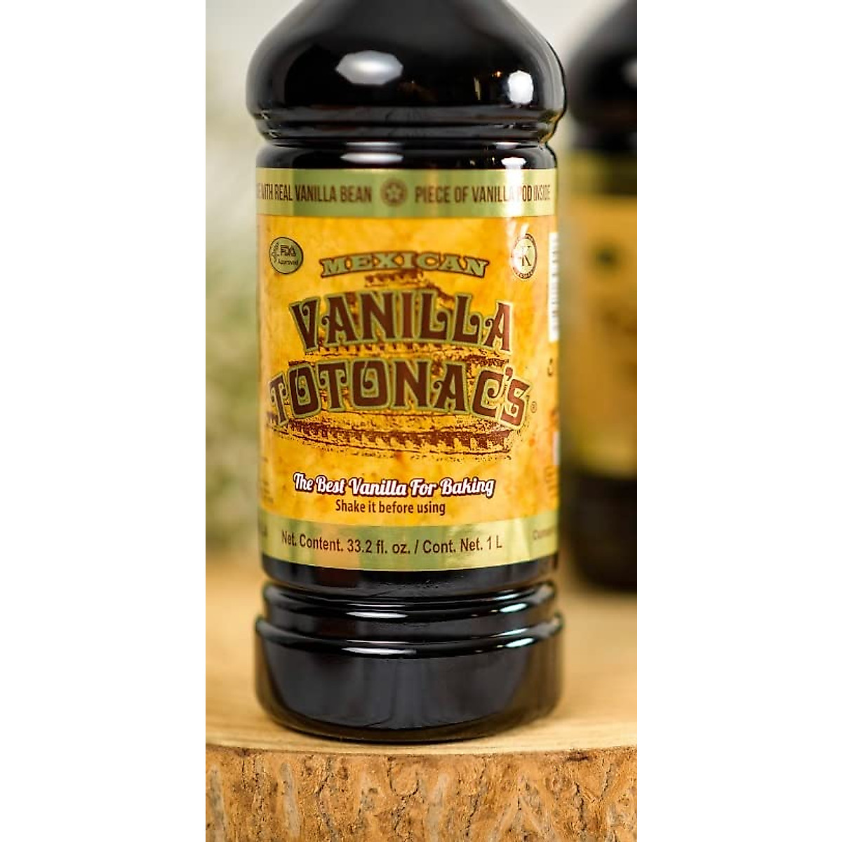 Mexican Vanilla Totonac's Pure Extract - 33.2 Oz Bottle - Premium Vanilla Liquid for Baking & Cooking, Packaging May Vary