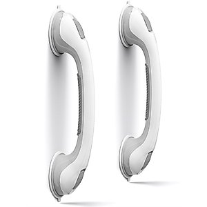 Grab Bars for Shower(2Pack) Heavy-Duty 16-Inch ADA Shower Grab Bars for Seniors Shower Handles for Elderly Suction Handicap Grab Bars Safety Handrail for Disabled for Bathroom Bathtubs Showers Toilet