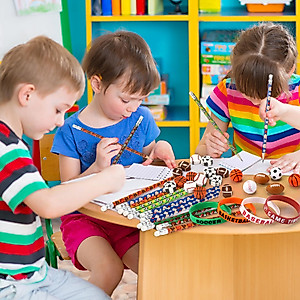 Colarr 195 Pcs Multi Balls Birthday Gifts Party Favors Gift Cups Pencils Mini Book Keychains Wristbands Stickers Thank You Cards Eraser Sharpener Mini Ball for ball Football Soccer Party