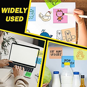 ZAUBETH Transparent Sticky Notes Pads - 800 Pcs Waterproof Self-Adhesive Pad,Translucent Sticky Notes Suitable for Reading、Studying、 Home、Office、School，Sticks Securely，Removes Cleanly (3"x3")