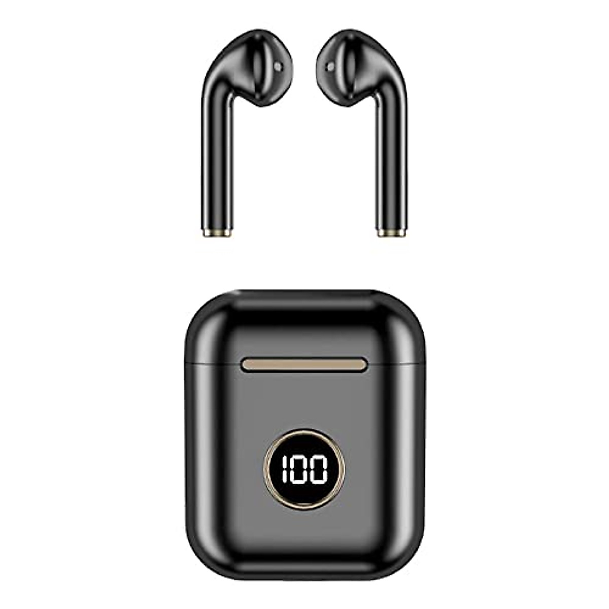 Mike's Kicks Wireless Earbuds with Charging CASE, in-Ear Waterproof Headphones with Bluetooth V5.2 + EDR, Noise Cancelling, Over 24H Play/Talk TIME with Fast Charging.