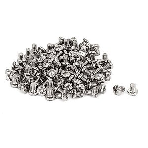 Aexit Desktop Computer Cleaning & Repair Nickel Plated Hard Drive Video Card PCI Bezel Screw Computer Screws #6-32 100pcs