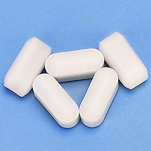 Labasics 5-Pack Stir Bar Set, 10 mm PTFE-Coated Magnetic Stirring Bars White Laboratory Stir Mixer for Stirrers, 5 PK