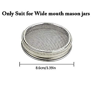 Mason Jar Liquor/Oil Pour Spout Dispenser, Sprouting Mason Jar Lid,Shaker Lid Shaker Dry Rub Lid - Cocktail, Mix Spices, Dredge Flour, Sugar Pack of 6