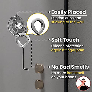 ARIOSOX 2-Pack Shower Drain Hook for Drain Cover Removal, Assists with Linear Drain Grate Removal and Clean, Stainless Steel Silicone Protector Extractor Tool.